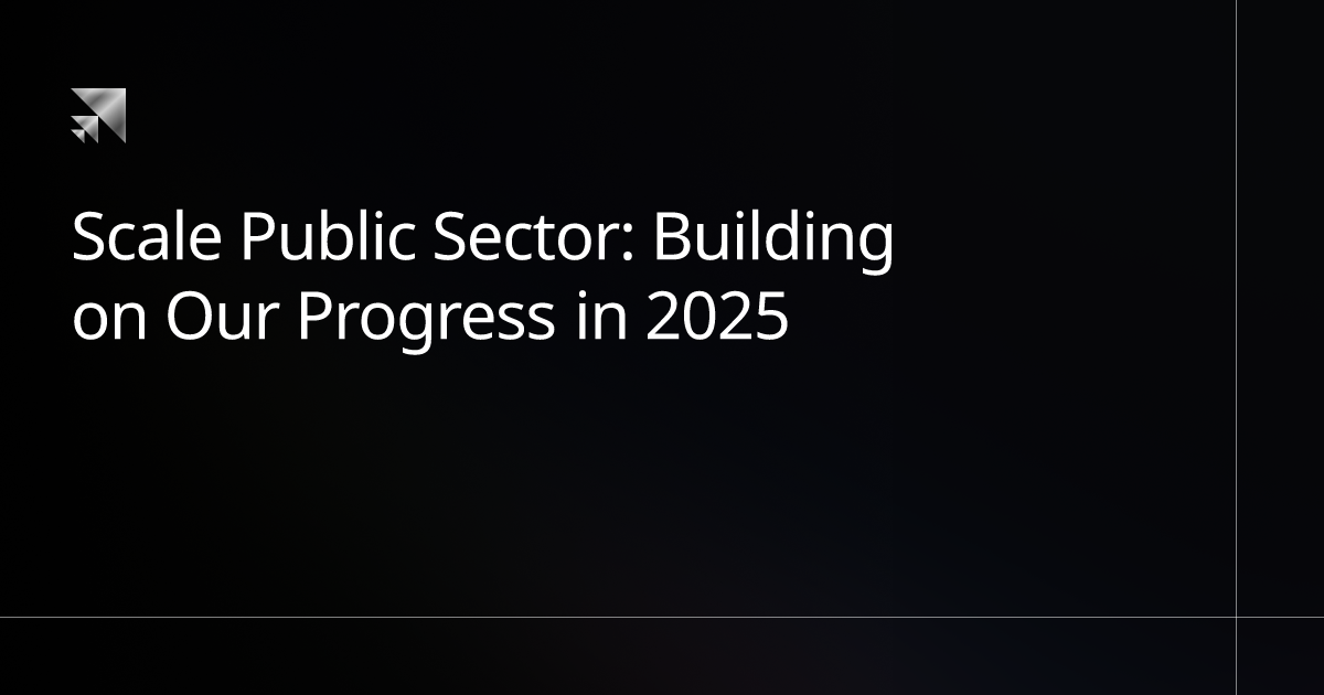 Scale Public Sector: Building on Our Progress in 2025 | Scale
